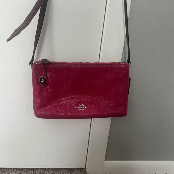Coach | Bags | Coach Red Crossbody Bag With Vibrant Leather | Poshmark